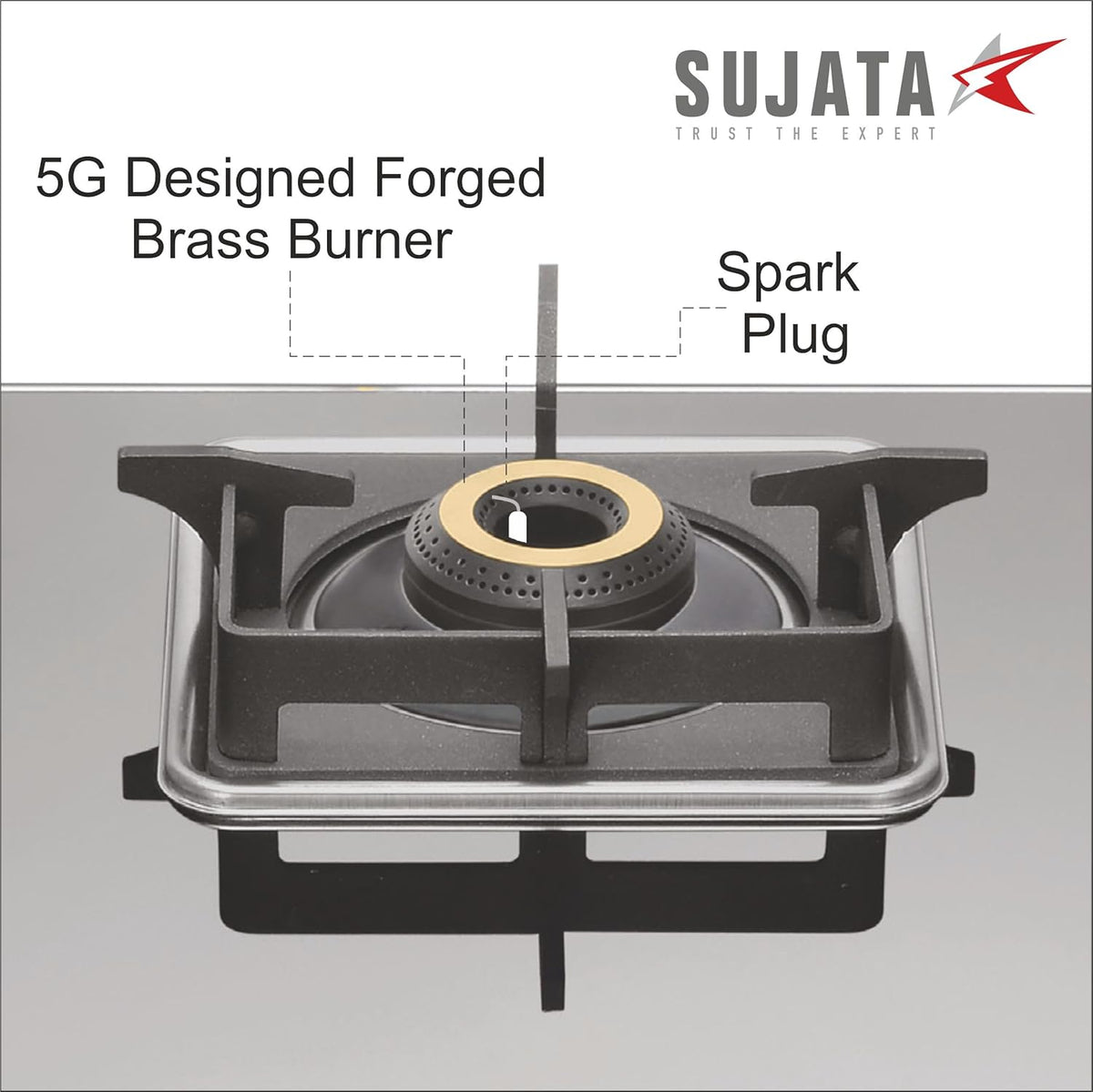 Sujata Gas Stove | 9 Years Warranty | Stove 4 Burner Auto Ignition ...