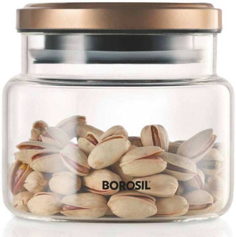 BOROSIL OMEGA GLASS STORAGE JAR, 650ML, 1 PC